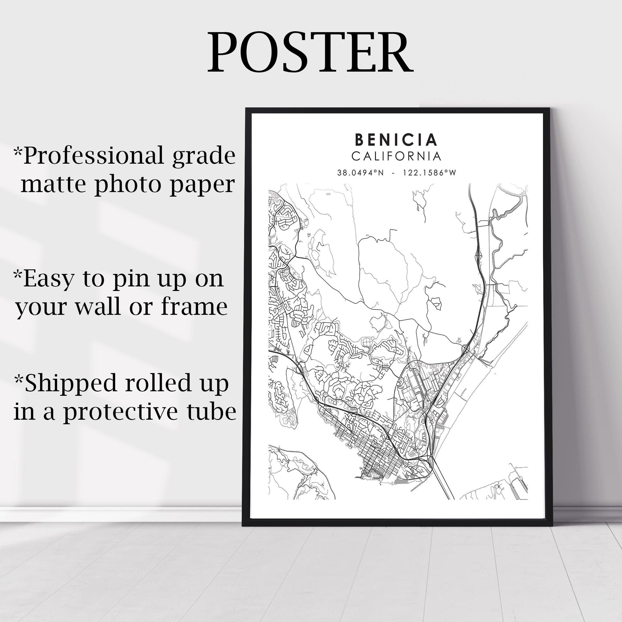 Mapa De Benicia, California Benicia, California Scandinavian City Map