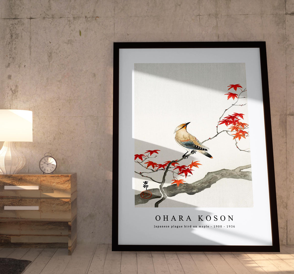 Ohara Koson - Japanese plague bird on maple (1900 - 1936)| MPCANVAS