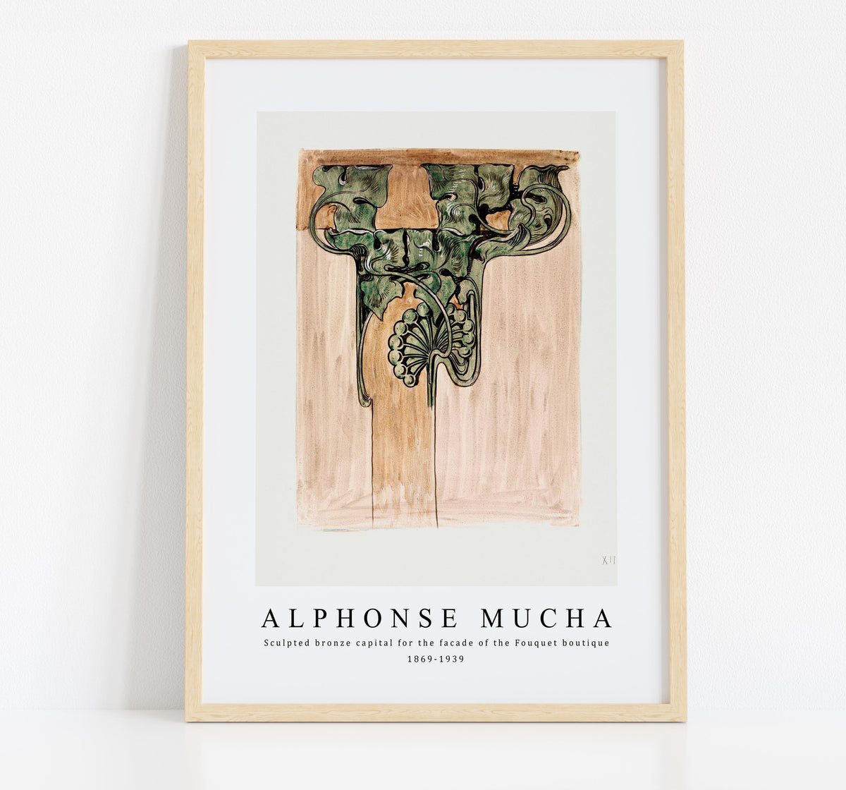 Alphonse Mucha - Sculpted bronze capital for the facade of the Fouquet ...